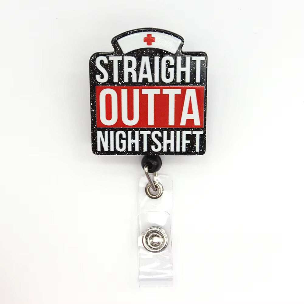 Night Shift Badge Reel – Scrubs Galore Uniforms